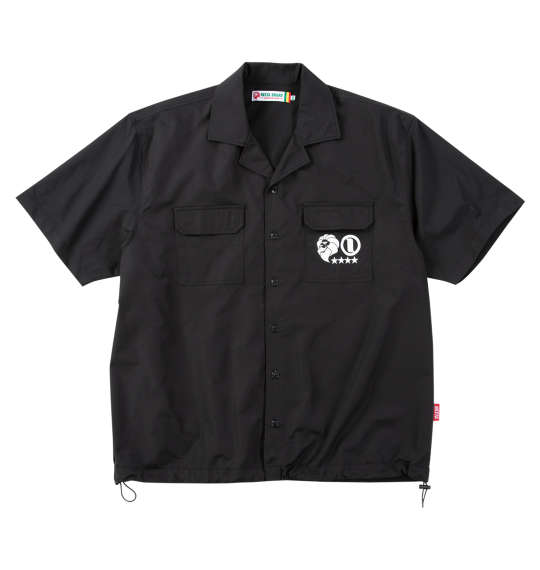 大きいサイズ メンズ NESTA BRAND オープンカラー 半袖 シャツ ブラック 1277-5215-2 3L 4L 5L 6L 8L