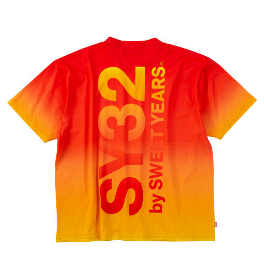 大きいサイズ メンズ SY32 by SWEET YEARS グラデーションビッグロゴ 半袖 Tシャツ オレンジ 1278-5242-1 3L 4L 5L 6L
