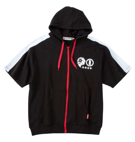 大きいサイズ メンズ NESTA BRAND 半袖 フルジップ パーカー ブラック 1278-5553-2 3L 4L 5L 6L 8L