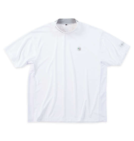 大きいサイズ メンズ SY32 by SWEET YEARS サイドメッシュオリジナルジャガード 半袖 モックネック シャツ ホワイト 1278-5216-1 3L 4L 5L 6L