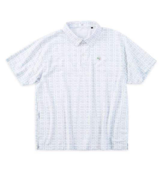 大きいサイズ メンズ SY32 by SWEET YEARS ボックスグラフィック 鹿の子 半袖 シャツ ホワイト 1278-5218-1 3L 4L 5L 6L