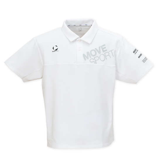 大きいサイズ メンズ MOVESPORT SUNSCREEN鬼 鹿の子 半袖 ポロシャツ ホワイト 1278-5231-1 3L 4L 5L 6L