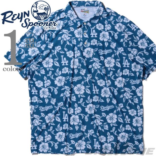 大きいサイズ メンズ REYN SPOONER レインスプーナー 総柄 半袖 ポロシャツ ロサンゼルス ドジャース MLB LOS ANGELES DODGERS USA直輸入 m624635224
