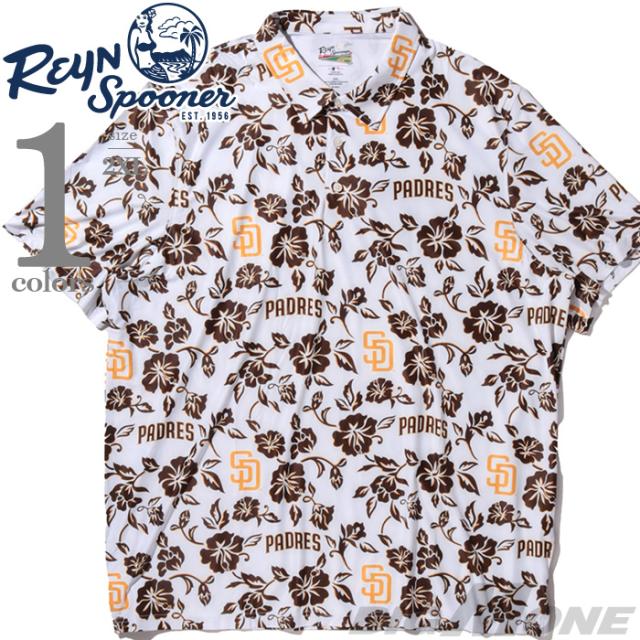 大きいサイズ メンズ REYN SPOONER レインスプーナー 総柄 半袖 ポロシャツ サンディエゴ パドレス MLB SAN DIEGO PADRES USA直輸入 m625535224