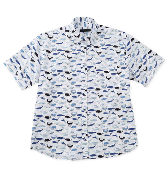 大きいサイズ メンズ Mc.S.P リップルクロス B.D 半袖 シャツ ホワイト 1277-5280-1 3L 4L 5L 6L