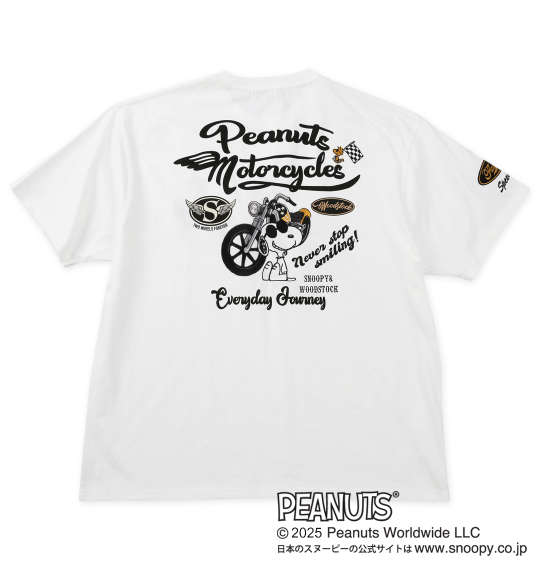 大きいサイズ メンズ FLAGSTAFF×PEANUTS スヌーピーコラボ 半袖 Tシャツ ホワイト 1278-5596-1 3L 4L 5L 6L 8L