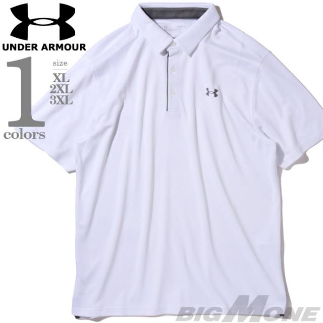 大きいサイズ メンズ UNDER ARMOUR アンダーアーマー 半袖 ゴルフ ポロシャツ TECH POLO USA直輸入 1290140-100