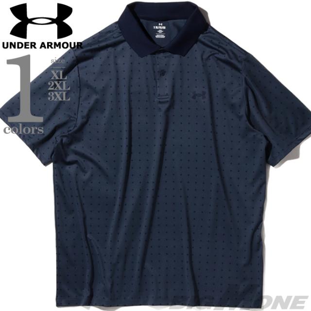 大きいサイズ メンズ UNDER ARMOUR アンダーアーマー 総柄 半袖 ポロシャツ MATCHPLAY PRINTED POLO USA直輸入 1377377-045