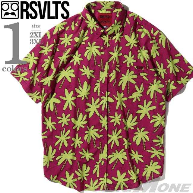 大きいサイズ メンズ RSVLTS ローズベルツ 半袖 ボタンダウン シャツ ONE PIECE KUNUFLEX SS SHIRT USA直輸入 btn-op-franky