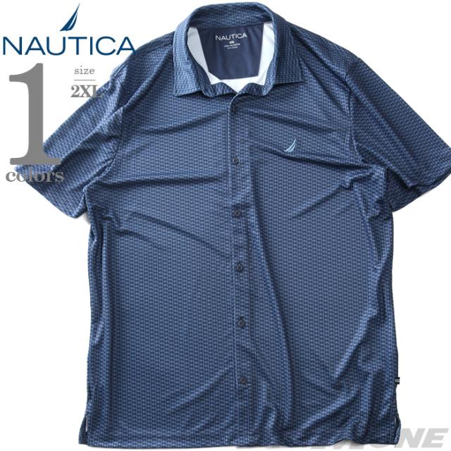 大きいサイズ メンズ NAUTICA ノーチカ 総柄 半袖 シャツ USA直輸入 k56211