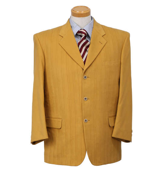 大きいサイズ メンズ シングル3ツ釦 ジャケット カラシ 1122-5405-2 2L 3L 4L 5L