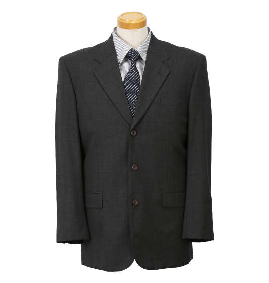 大きいサイズ メンズ シングル3ツ釦 ジャケット チャコールグレー 1122-5407-3 2L 2TL 4L TLL