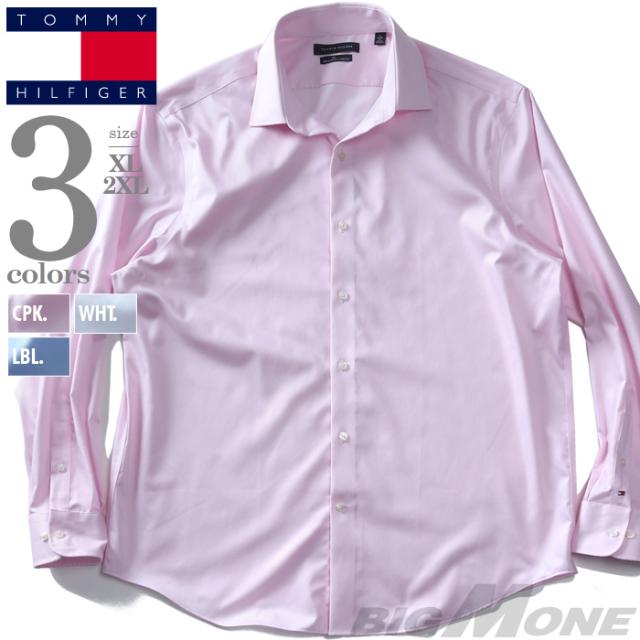 大きいサイズ メンズ   トミーヒルフィガー ワイドカラー 長袖 ワイシャツ USA直輸入 24n1981