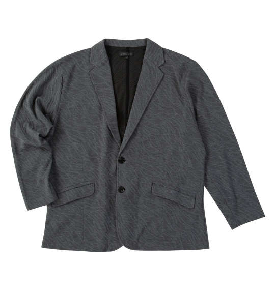 大きいサイズ メンズ in the attic バイアス膨れジャガード 2B ジャケット チャコール 1258-5364-1 3L 4L 5L 6L