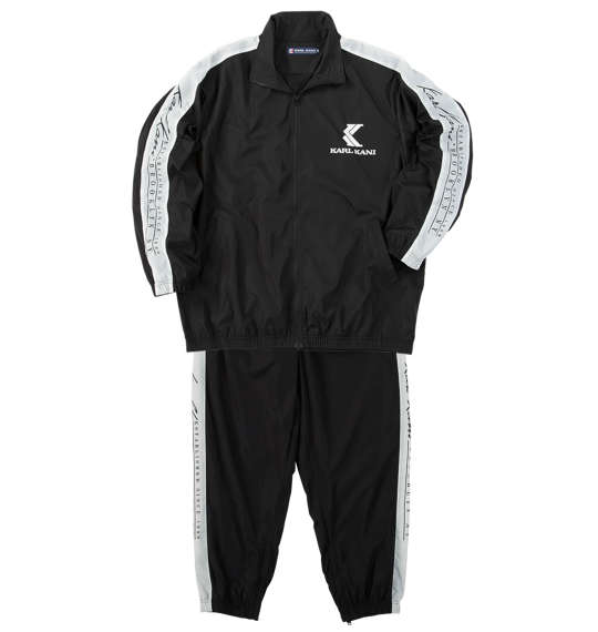 大きいサイズ メンズ KARL KANI 裏メッシュ ブレーカー セット ブラック 1276-5311-2 3L 4L 5L 6L 8L