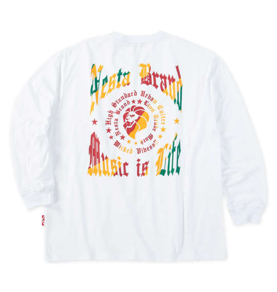 大きいサイズ メンズ NESTA BRAND 天竺 長袖 Tシャツ ホワイト 1278-5355-1 3L 4L 5L 6L 8L