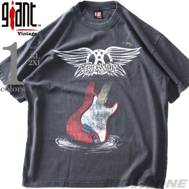 大きいサイズ メンズ GIANT VINTAGE ジャイアント ヴィンテージ エアロスミス 半袖 Tシャツ AEROSMITH USA直輸入 aerosmith-llc