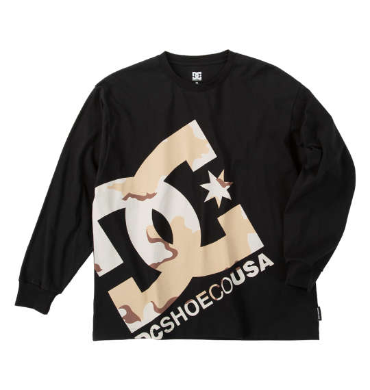 大きいサイズ メンズ DCSHOES 25DESERT CAMO BIGSTAR 長袖 Tシャツ ブラック 1278-5315-2 3L 4L 5L 6L
