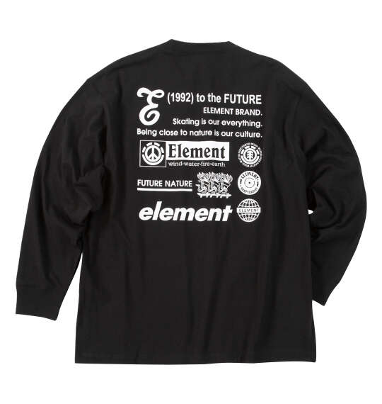 大きいサイズ メンズ ELEMENT NUMBER 長袖 Tシャツ ブラック 1278-5365-2 3L 4L 5L 6L