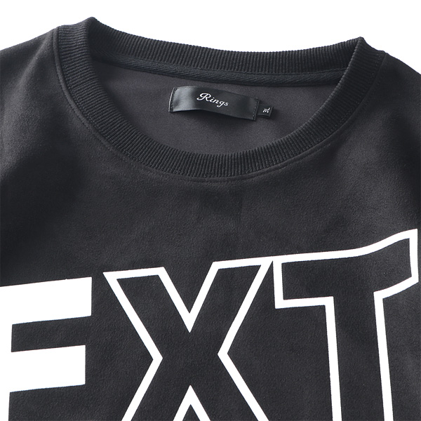 大きいサイズ メンズ RINGS リングス フェイクスエード トレーナー