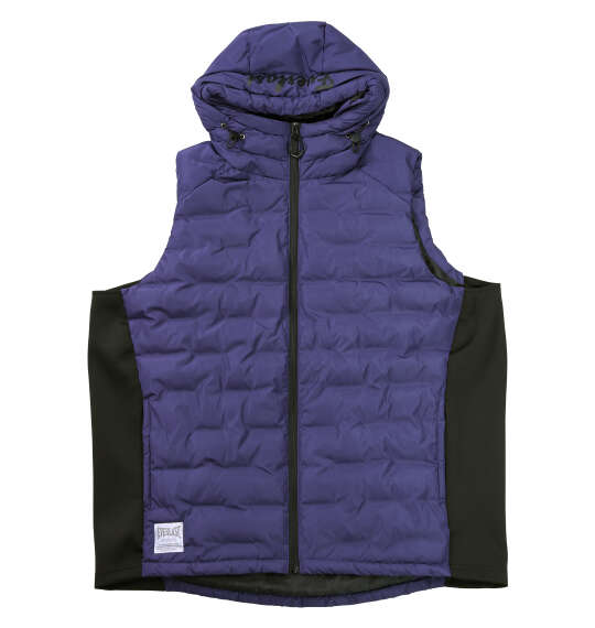 大きいサイズ メンズ EVERLAST 脇切替防風フード ベスト ネイビー 1273-5391-3 3L 4L 5L 6L