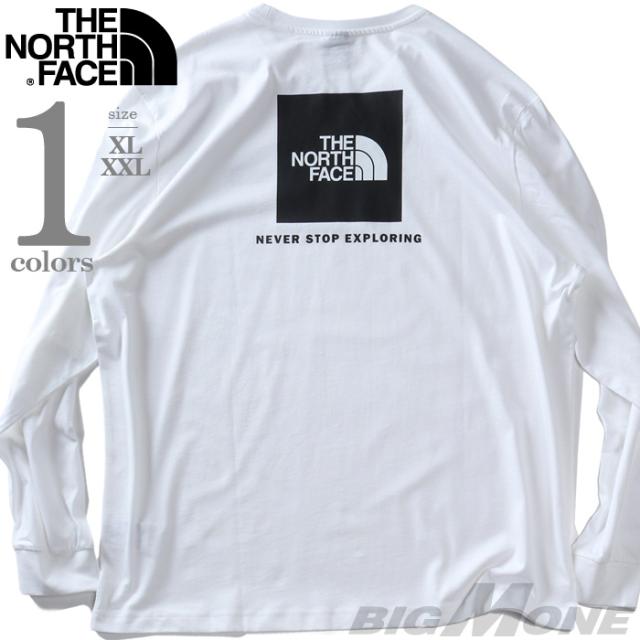 大きいサイズ メンズ THE NORTH FACE ノースフェイス プリント 長袖 Tシャツ BOX NSE TEE USA直輸入 nf0a87nn-fn4