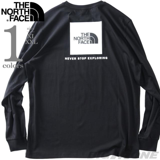 大きいサイズ メンズ THE NORTH FACE ノースフェイス プリント 長袖 Tシャツ BOX NSE TEE USA直輸入 nf0a87nn-jk3