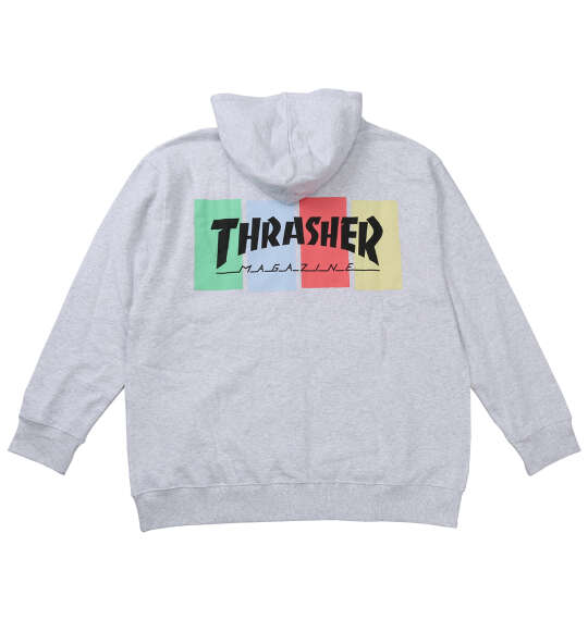 大きいサイズ メンズ THRASHER フルジップ パーカー アッシュ 1278-5657-1 3L 4L 5L 6L 8L