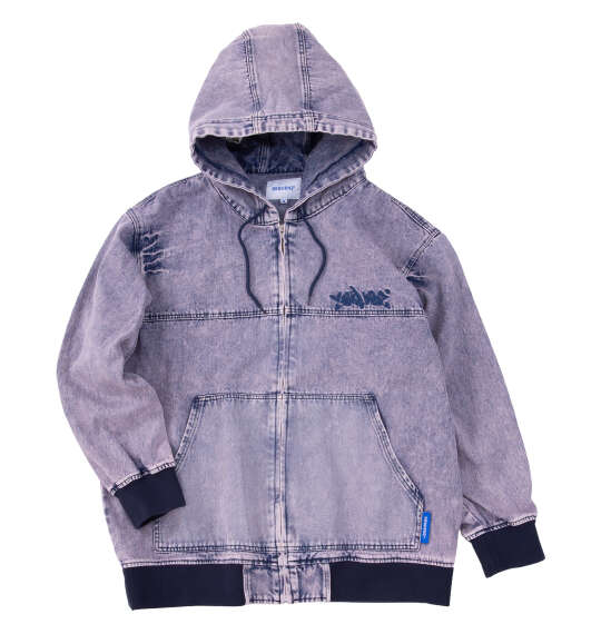 大きいサイズ メンズ SEQUENZ ウォッシュド デニム フルジップ パーカー ローズ 1258-5386-3 3L 4L 5L 6L