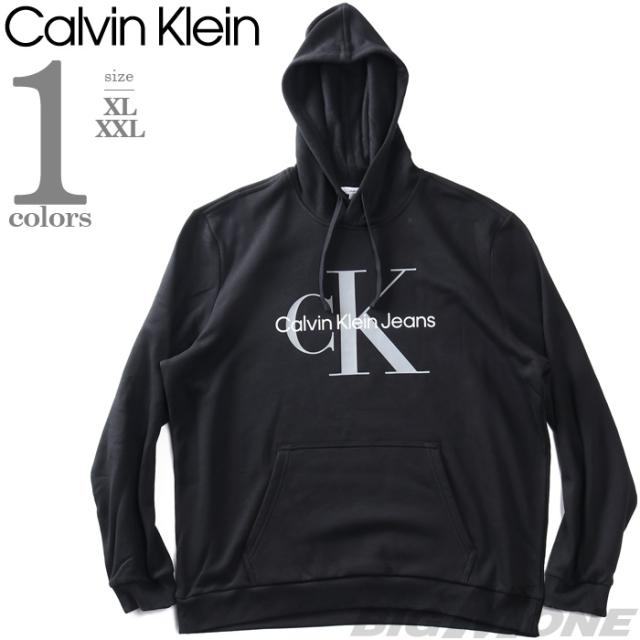 大きいサイズ メンズ   カルヴァンクライン ロゴプリント プルオーバー パーカー USA直輸入 40gc201