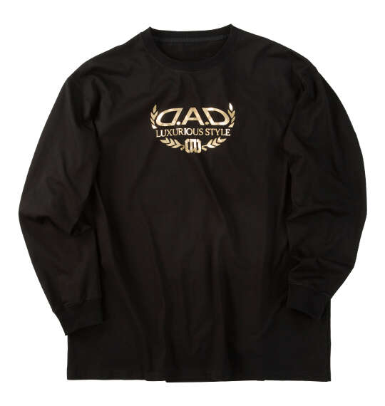 大きいサイズ メンズ D.A.D 長袖 Tシャツ ブラック 1278-5660-2 3L 4L 5L 6L 7L 8L