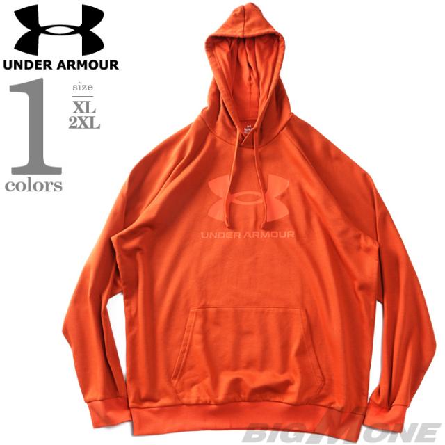 大きいサイズ メンズ UNDER ARMOUR アンダーアーマー フリース プルオーバー パーカー RIVAL FLEECE LOGO USA直輸入 1379758-842