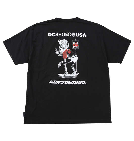 大きいサイズ メンズ DCSHOES × 新日本プロレス STRONG STYLE SKULL 半袖 Tシャツ ブラック 1278-6132-1 3L 4L 5L 6L
