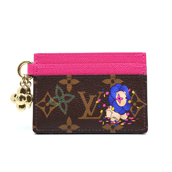 【楠本質店/元住吉】新品　Louis Vuitton/ルイヴィトン　カードケース ポルト カルト･LV チャーム　カードケース　モノグラム　Monogram Frozen Orchid　M15332　箱付【中古】