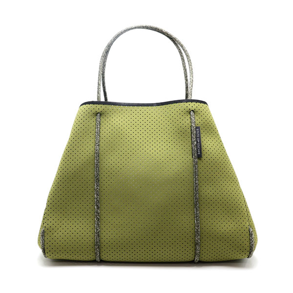 【楠本質店/元住吉】STATE OF ESCAPE/ステイトオブエスケープ　トートバッグ　カーキ　ポーチ付【中古】