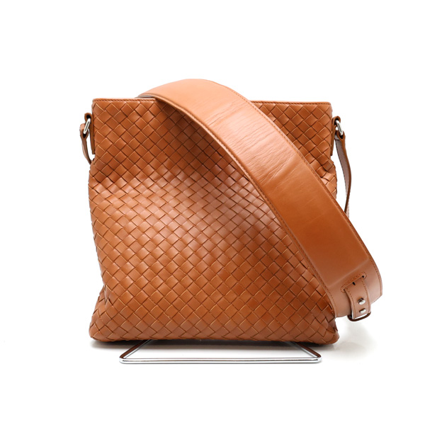 【楠本質店/元住吉】BOTTEGA VENETA/ボッテガヴェネタ　ショルダーバッグ　イントレチャート　ブラウン【中古】