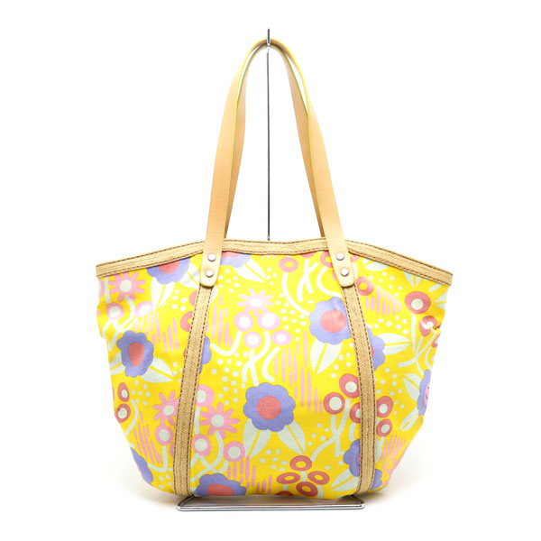 【楠本質店/元住吉】シャネル/CHANEL　トートバッグ　フラワープリント　カラー：イエロー系【中古】