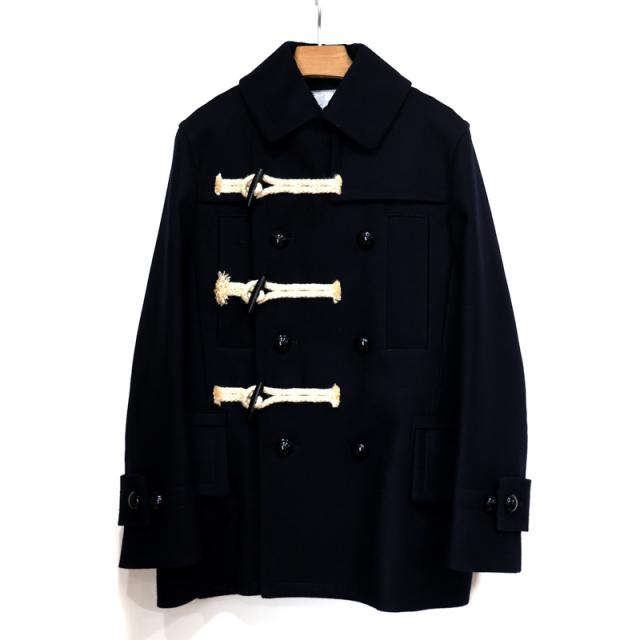【楠本質店/元住吉】未使用品　サカイ/sacai　ウールメルトン　ダッフルコート　カラー：ネイビー　サイズ：2　24-03415M　ジャケット　コート　メンズ【中古】