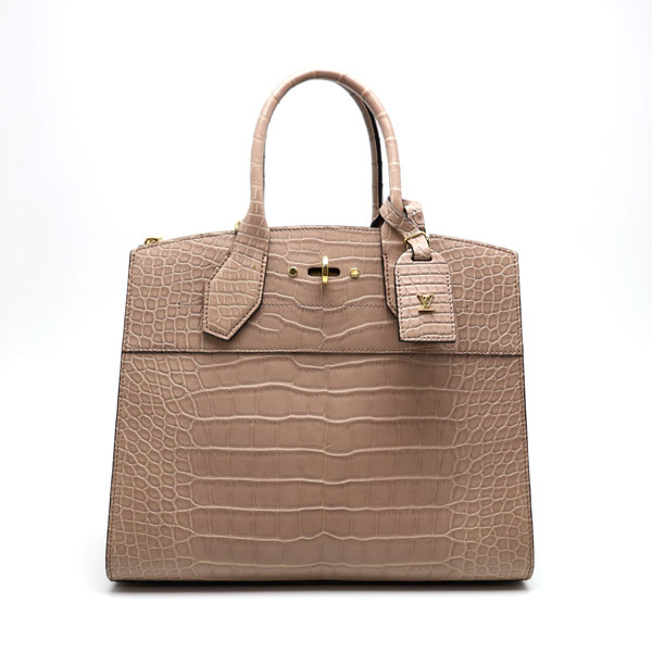 【楠本質店/元住吉】LV/ルイヴィトン　シティ・スティーマーMM　ハンドバッグ　2WAYバッグ　N95827　クロコ　ベージュ系【中古】