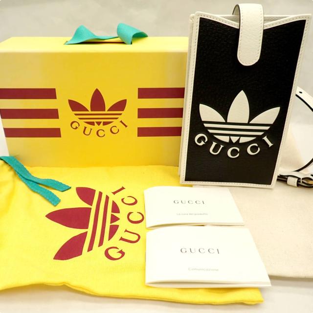 【中古】グッチ スマートフォンケース(702203)アディダスコラボ
