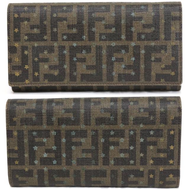 【中古】フェンディ ズッカ スター コンチネンタルウォレット(8M0000)