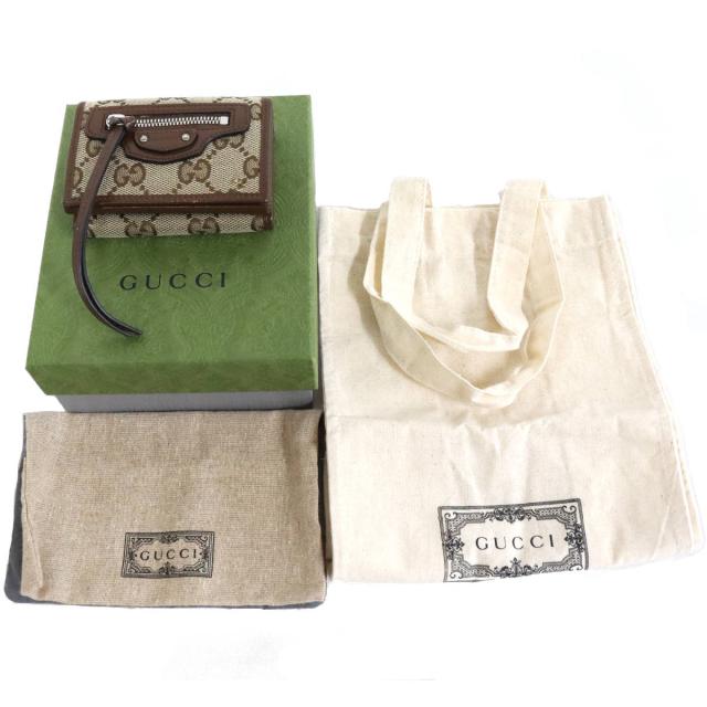 【中古】グッチ×バレンシアガ ザハッカープロジェクト ネオクラシック ウォレット(681708)三つ折り財布 コンパクト