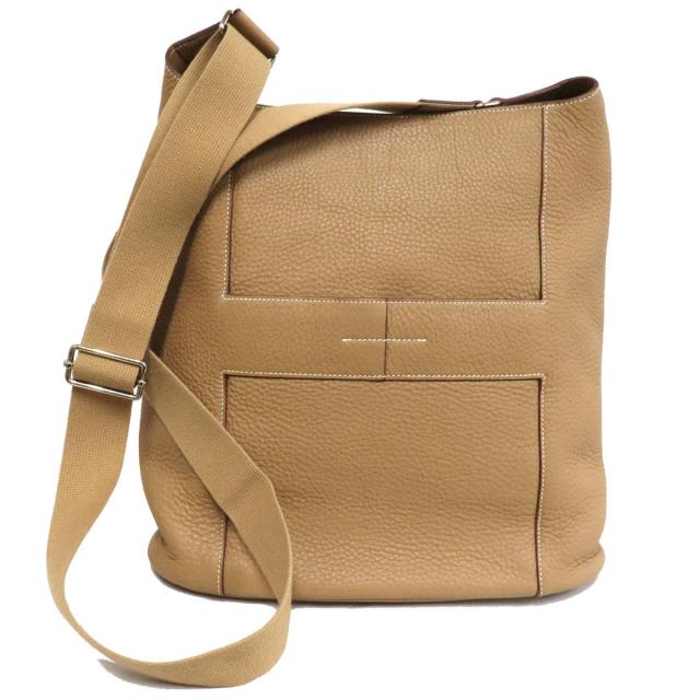 【中古】エルメス グッドニュースGM 四角L刻印/トリヨンクレマンス ショルダーバッグ ブラウン系 2008年製