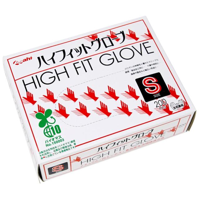 旭創業　ポリエチレン手袋　ハイフィットグローブ　ナチュラル　Sサイズ　200枚×30箱入【取り寄せ商品・即納不可】