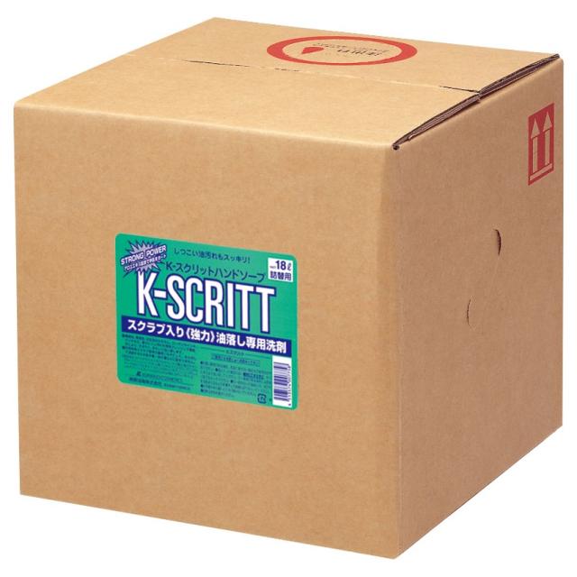 ハンドソープ　スクラブ入り　強力油落とし専用　K-スクリット　18L　品番5372　コック付【メーカー直送・代引き不可・時間指定不可・沖縄、離島不可】