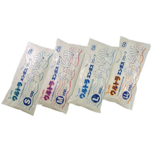 ウルトラエンボス手袋　袋入　100枚入×60袋●ケース販売お徳用【取り寄せ商品・即納不可】