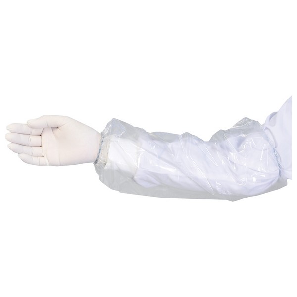 ポリ腕カバー　ナチュラル　フリーサイズ　50枚×40袋●ケース販売お徳用【メーカー直送・代引き不可・時間指定不可・沖縄、離島不可】