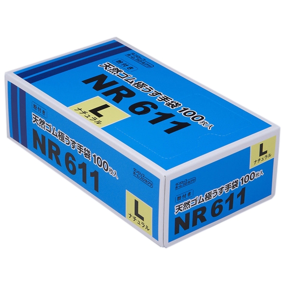 【全国送料無料】ダンロップ　天然ゴムラテックス極うす手袋　NR611　Lサイズ　100枚入×20箱