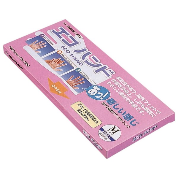 ダンロップ　エコハンド　手袋　Mサイズ　100枚入×30箱【取り寄せ商品・即納不可・返品不可】