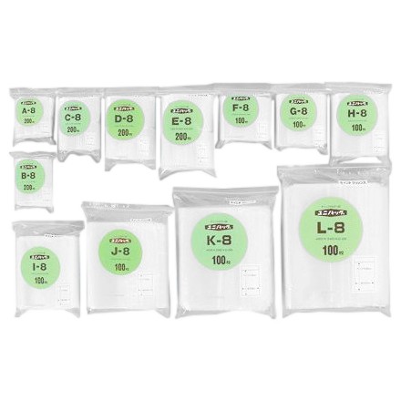 ユニパック　G-8　200×140×0.08mm　100枚×25袋●ケース販売お得用【メーカー直送】